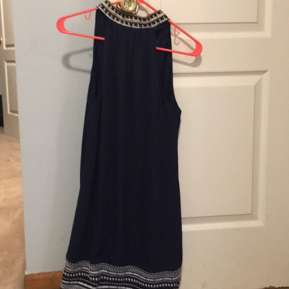 THML | Dresses | Thml Mid Sleeveless Dress Blue With Embroider | Poshmark